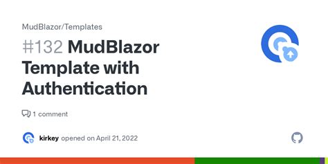 mudblazor template with authentication · issue 132 · mudblazor templates · github
