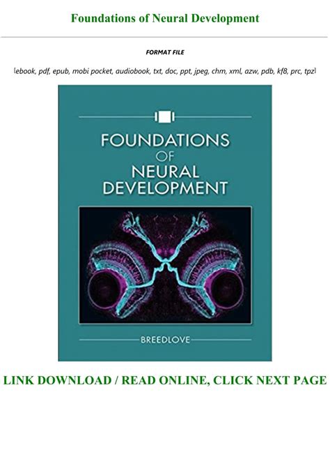 Pdf Foundations Of Neural Development Full