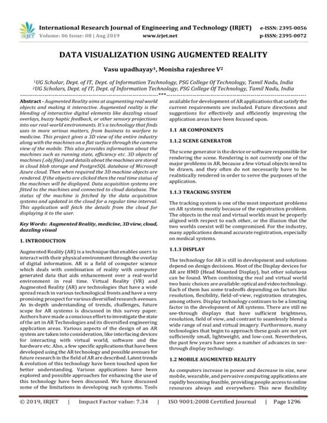 Data Visualization With Augmented Reality Research