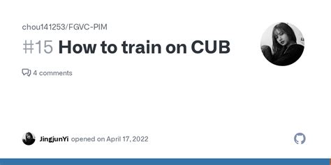 How To Train On Cub Issue Chou Fgvc Pim Github
