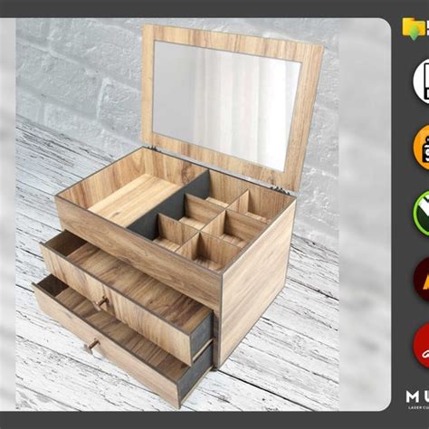 Wooden Jewellery Box Jewellery Organizer Makeup Box Etsy