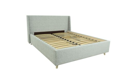 Кровать двуспальная «MISHEL» [Мишель] с мягким изголовьем • AURORA