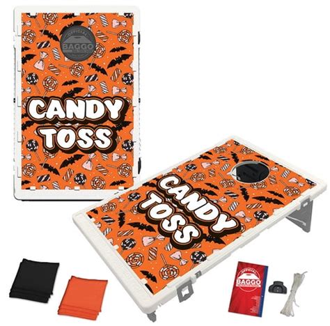 Candy Toss Halloween Trunk Or Treat Portable 2x3 Bean Bag Toss Cornhole Style Game By Baggo