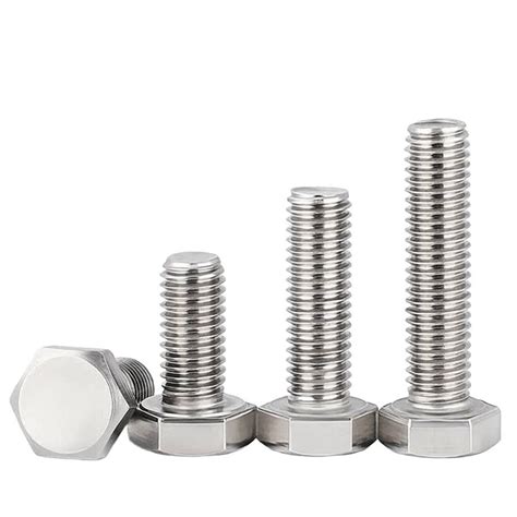 Bolts Hex Head Fully Threaded DIN A Stainless Steel ScrewList