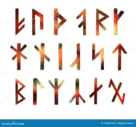 Futhark Runic Alphabet And Its Sorcery Interpretation Cartoon Vector