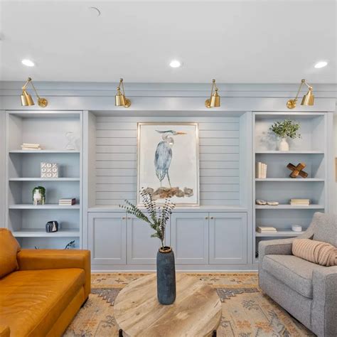 Built In Shelves Living Room Shiplap Living Room Home