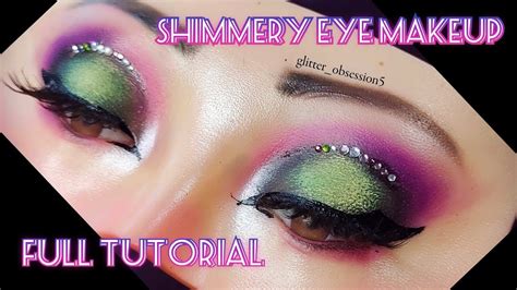 Shimmery Eye Makeup Full Tutorial Glam Look Party Makeup Youtube