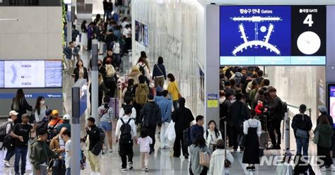 엿새간 인천공항 여행객 수 112만 명 전망