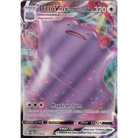 Ditto Vmax 051072 Sword And Shield Shining Fates