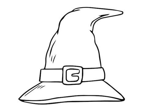 Premium Vector Vector Isolated Outline Doodle Witch Pointed Hat
