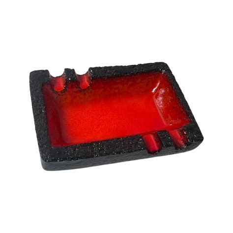 Ceramic Ashtray 1970s Made For Cigars Brightly Glazed And