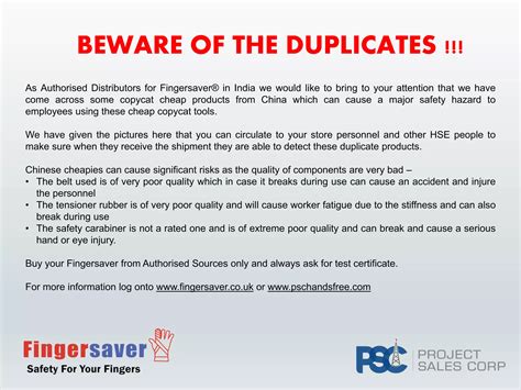 Fingersaver Original Beware Of Duplicate Copies Pdf