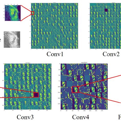 Visualization Of Outputs From The Convolution Kernels Involved In The