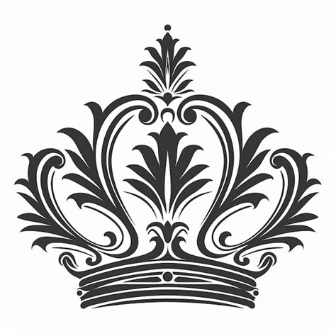 A Black And White Image Of A Crown With The Word Crown On It Premium Ai Generated Image