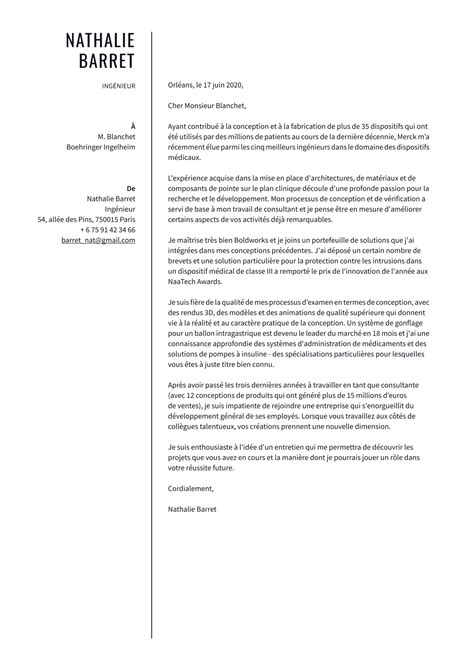 Lettre De Motivation Formation Ingenieur
