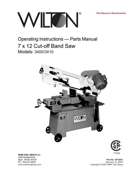 Wilton 3410 Bandsaw Parts Wilton Bandsaw Parts Wilton Parts Tool
