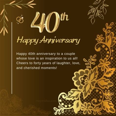 865 Happy 40th Anniversary Wishes With Greetings And Quotes Very Wishes