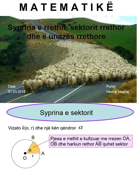 Syprina E Rrethit Sektorit Dhe Unazes Rrethore Pdf