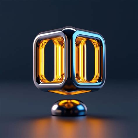 106 A Minimalist Floating Cube With Glowing Rods Inside Created Using Cinema 4d Ultra High