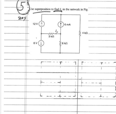 Solved Use Superposition To Find Ig In The Network In Fig