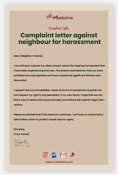 How To Write Creative Complaint Letter Against Neighbour 5 Free