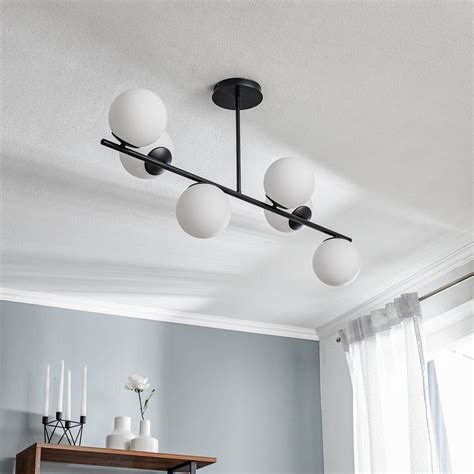 Kabo Ceiling Lamp 1 Arm Black 6 Bulb Lights Ie