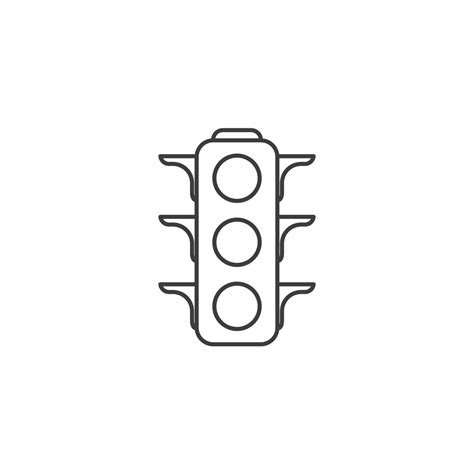 Le Signe Vectoriel Du Symbole Des Feux De Circulation Est Isolé Sur Un