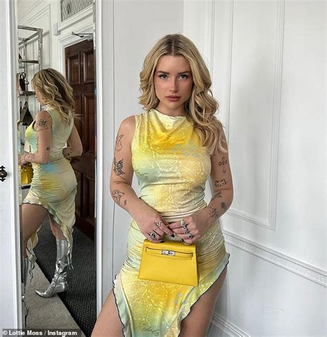 Lottie Moss Cuts A Stylish Figure In A Yellow Dress With A Sexy Thigh
