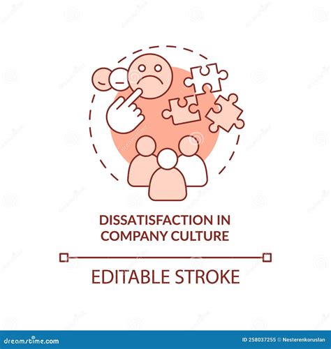 Icono De Concepto Rojo Para Empleados Insatisfechos Ilustración Del