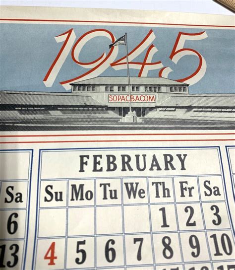 Original Wwii 1945 Calendar Year South Pacific Base Command New