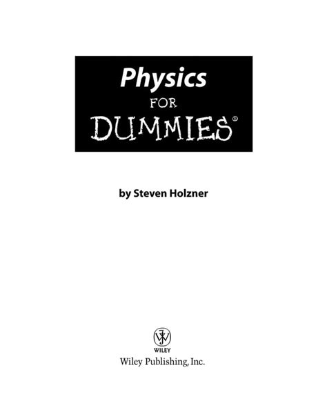 Physics For Dummiespdf Publishing Industry Industries