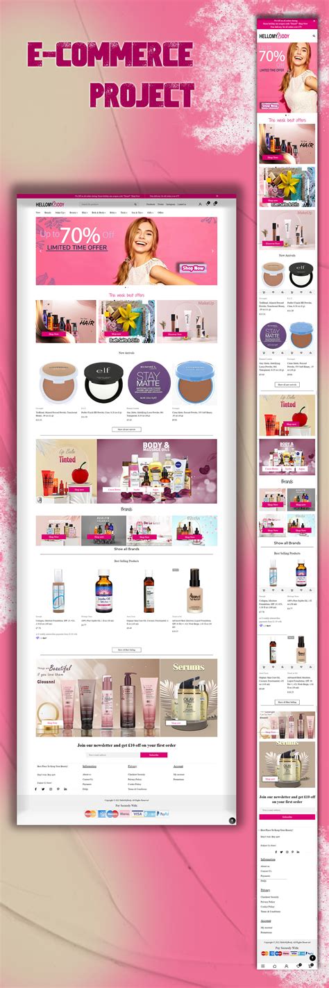 E Commerce Cosmetics Website Design And Development Behance