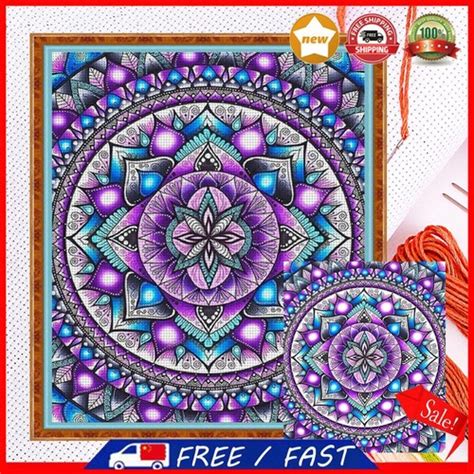 11ct Counted Mandala Embroidery Diy Full Cross Stitch Cotton Thread