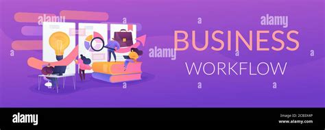 Workflow Concept Banner Header Stock Vector Image Art Alamy