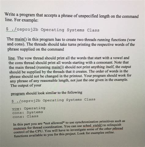 Solved Write A Program That Accepts A Phrase Of Unspecified