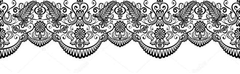 Clipart Lace Border Black Lace Border — Stock Vector © Prikhnenko