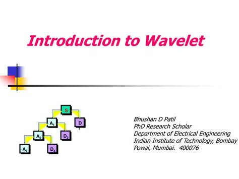 ppt introduction to wavelet powerpoint presentation free download