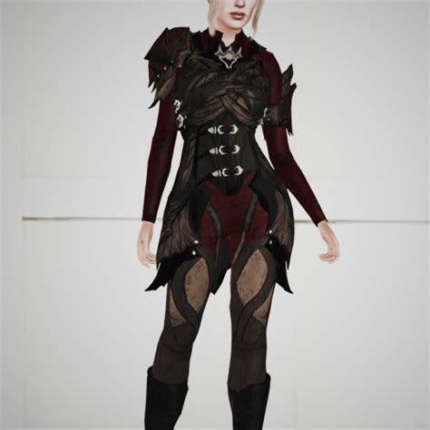 Drow Armor Female Version Female Sims 4 Clothing Sims Medieval