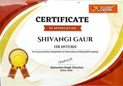 Shivangi Gaur On Linkedin Hrinternship Adityabirlacapital Gratitude