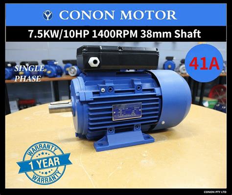 55kw 75hp 2800rpm Shaft 28mm Electrical Motor One Single Phase 240v