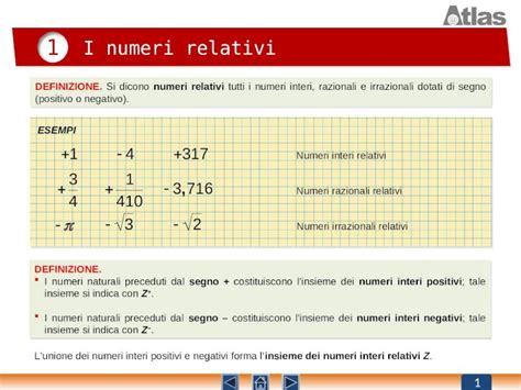 PPT DEFINIZIONE Si Dicono Numeri Relativi Tutti I Numeri Interi