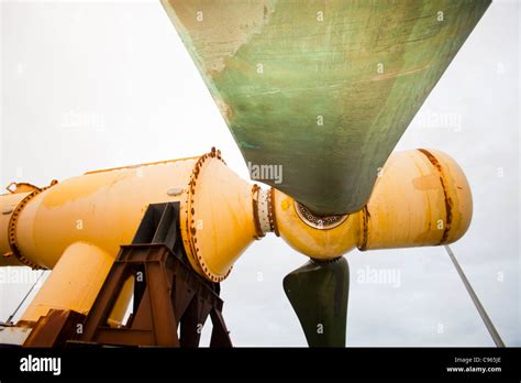 A Tidal Energy Turbine On The Dockside In Kirkwall Orkney Scotland