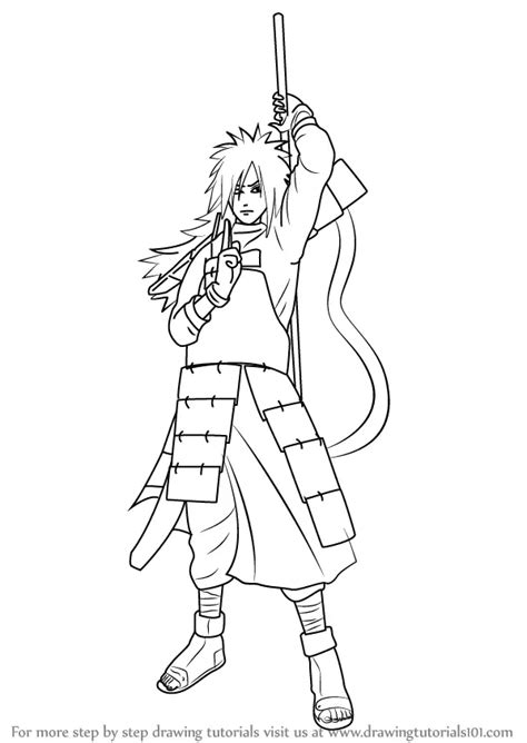 Learn How To Draw Madara Uchiha From Naruto Naruto Step By Step