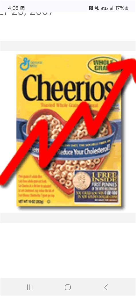 2000 Cheerios Box With Coin Offer Antiques Board