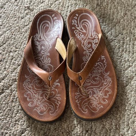 Olukai Shoes Olukai Paniolo Leather Flip Flop Sandals Poshmark