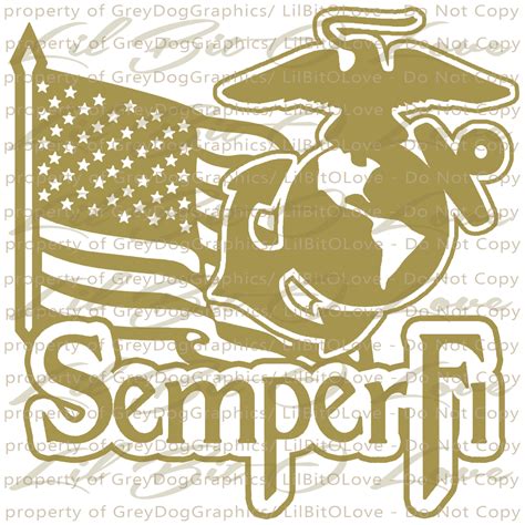 Usmc Semper Fi Flag Ega Marines Vinyl Decal Sticker Marine Semper