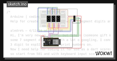 esp32 dart scoreboard wokwi esp32 stm32 arduino simulator