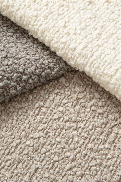 Boulder Ivory Boucle Fabric Texture Fabric For Couch Upholstery