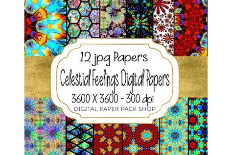 Celestial Feelings Geometric Papers Graphic By Digital Paper Packs