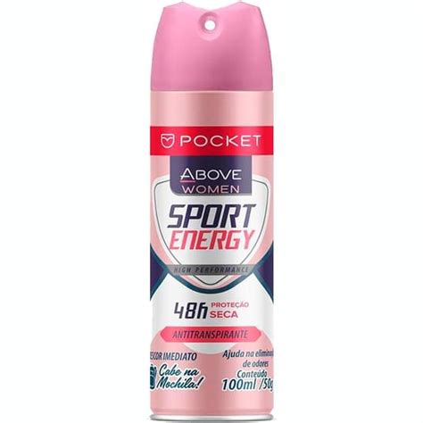 Bodegamix Desodorante Aerosol Feminino Above Energy Pocket G